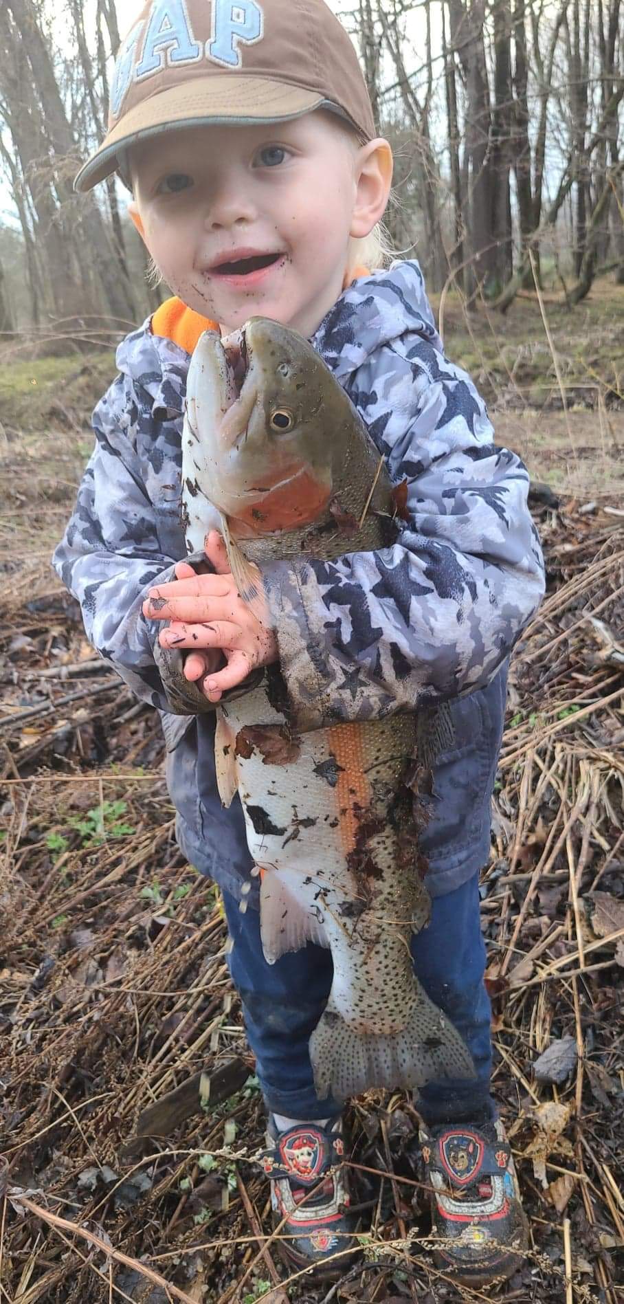 010, anthony Modaffare, little boy hugging big fish, little toby, elk ...