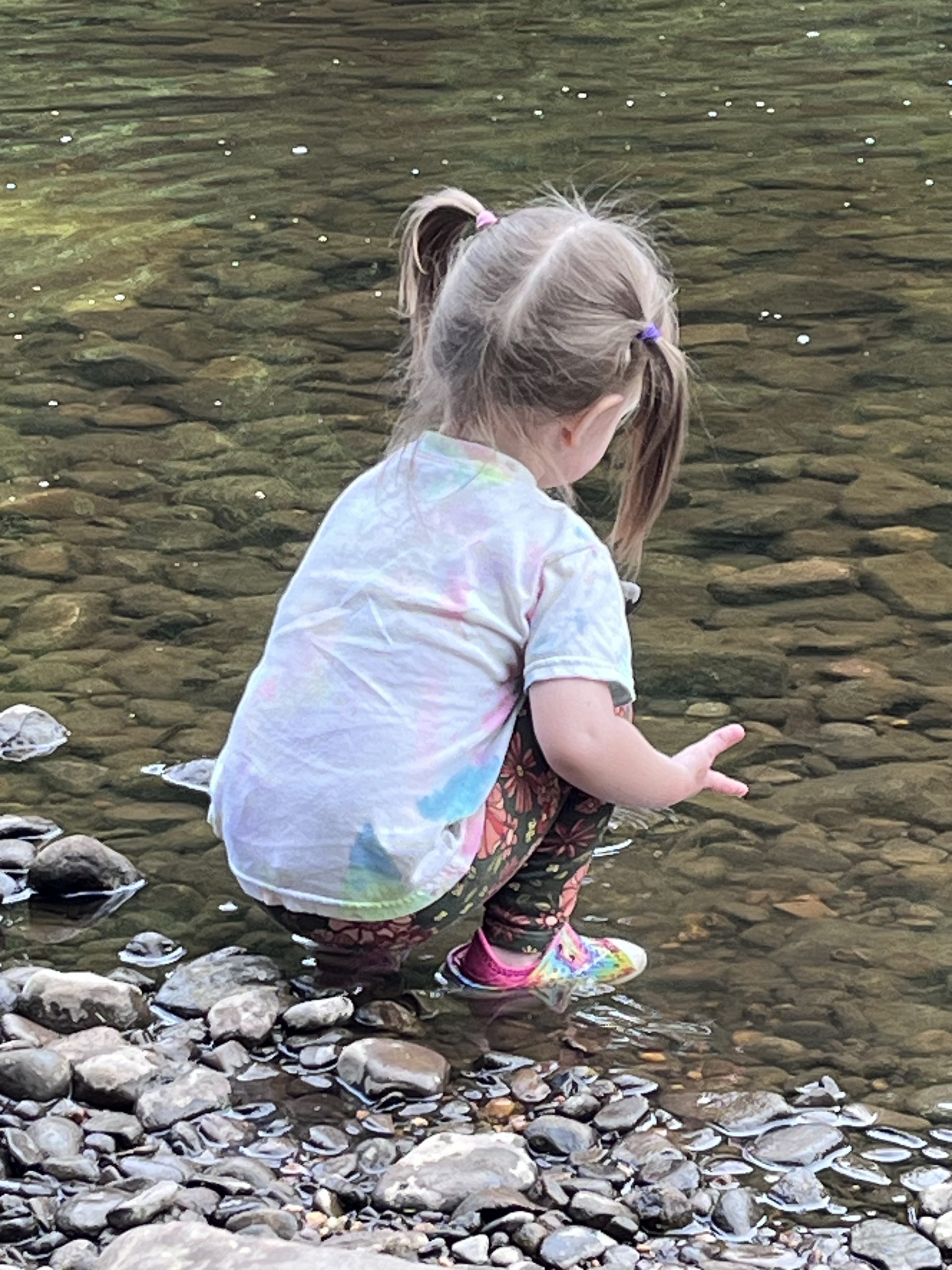 064 Eliza Foster little girl at waters edge cook forest forest county ...