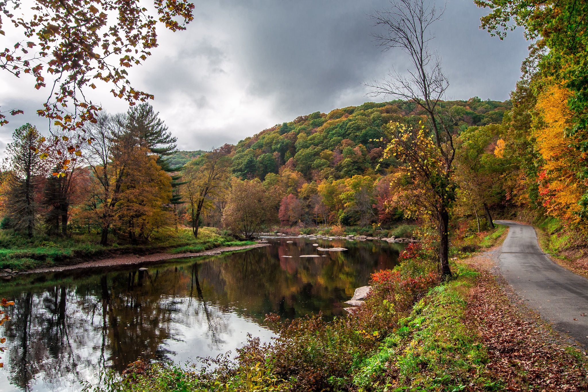 Clarion River Elk County Fall leaves road – Mountain Man Photography ...