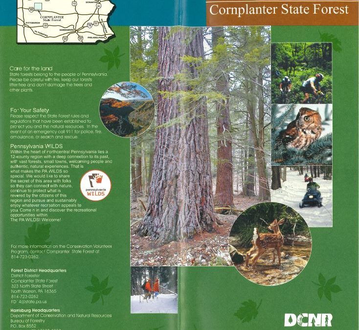 Cornplanter state forest front of map | Visit PA Great Outdoors