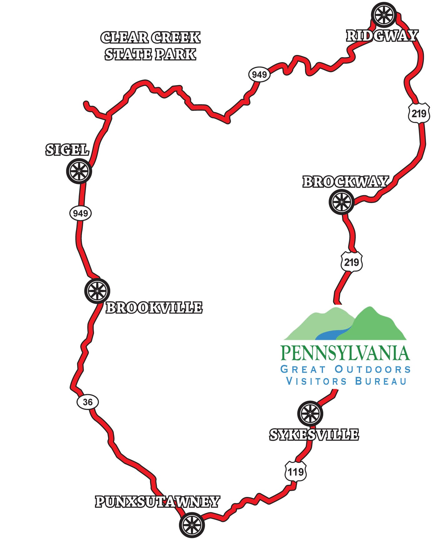 Fall Foliage 2020- Ground Hog Loop Map transparent | Visit PA Great ...
