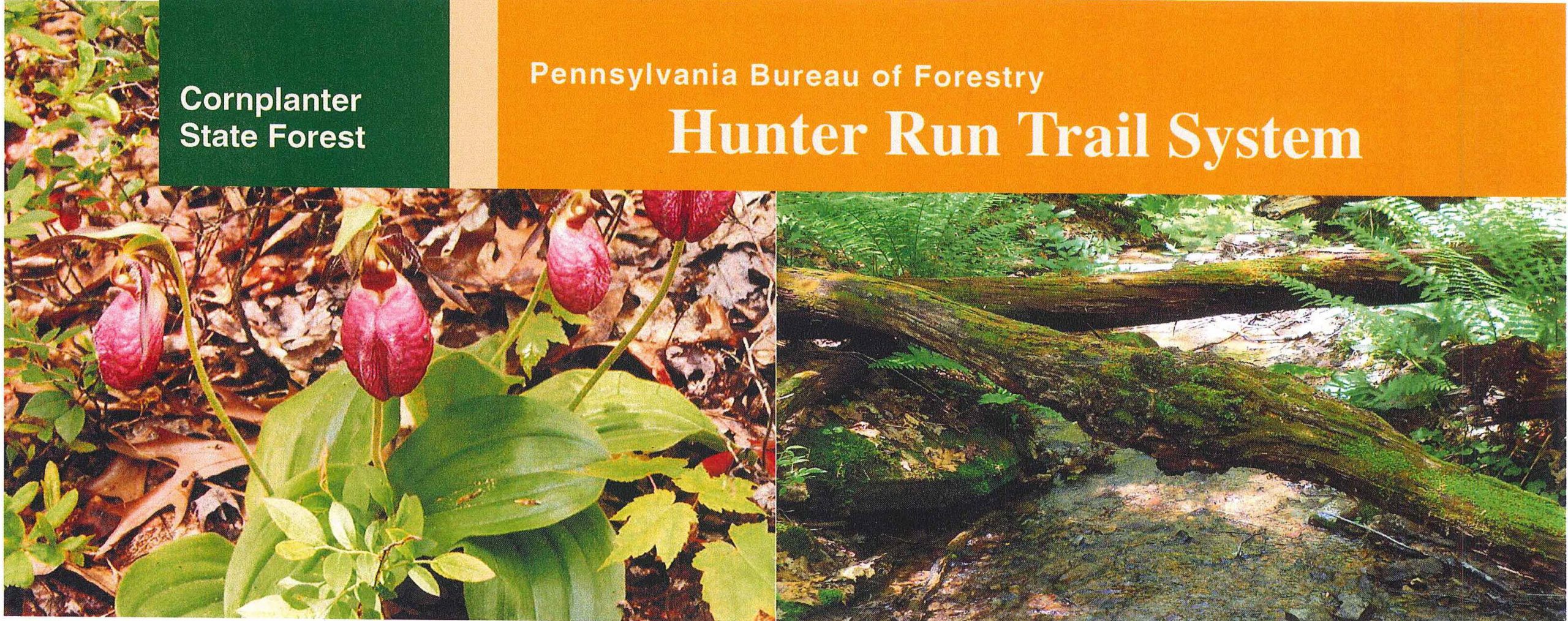 Hunter Run Trail System Map Cover rotated pic | Visit PA Great Outdoors