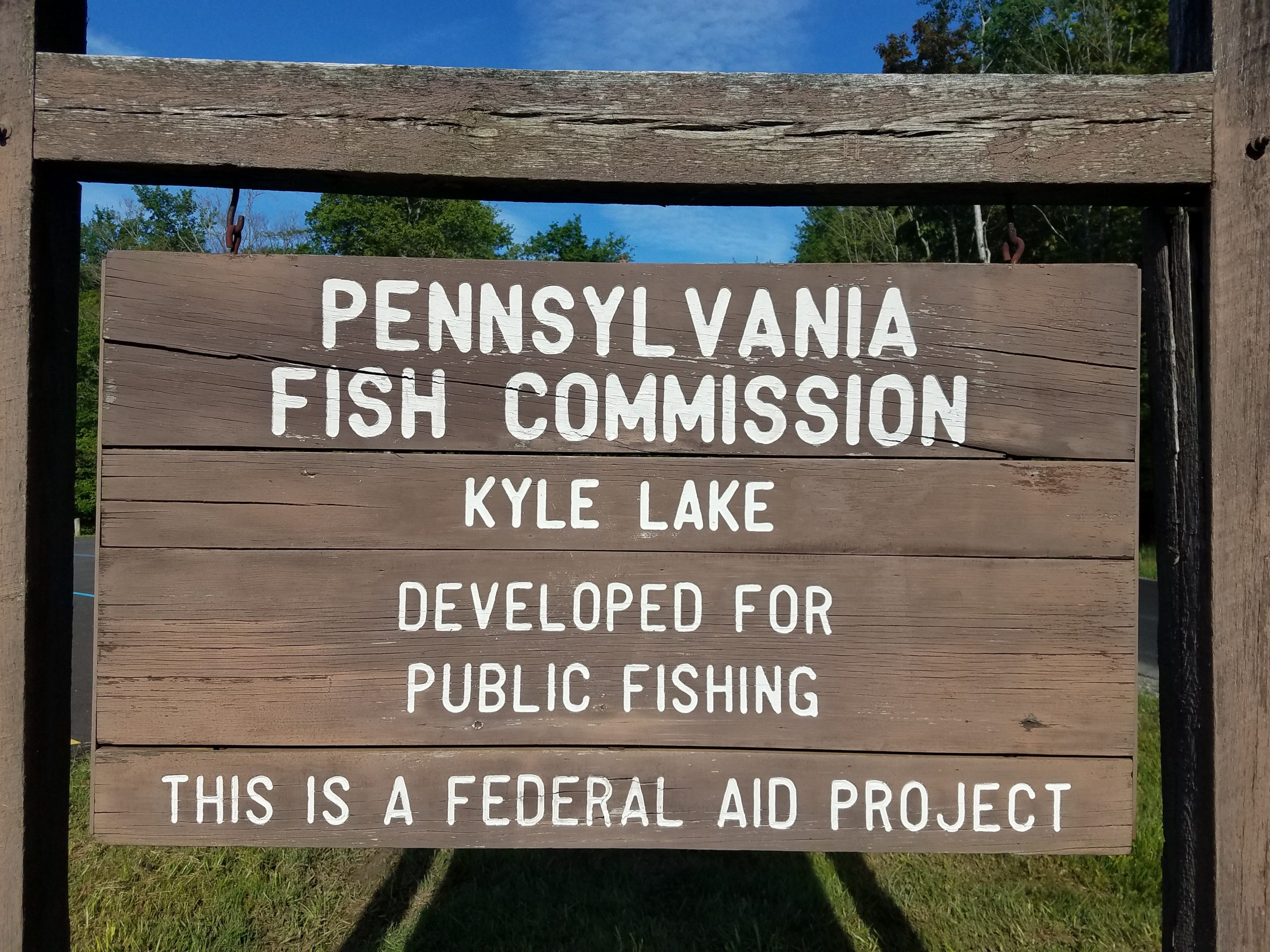 Kyle Lake Sign | Visit PA Great Outdoors