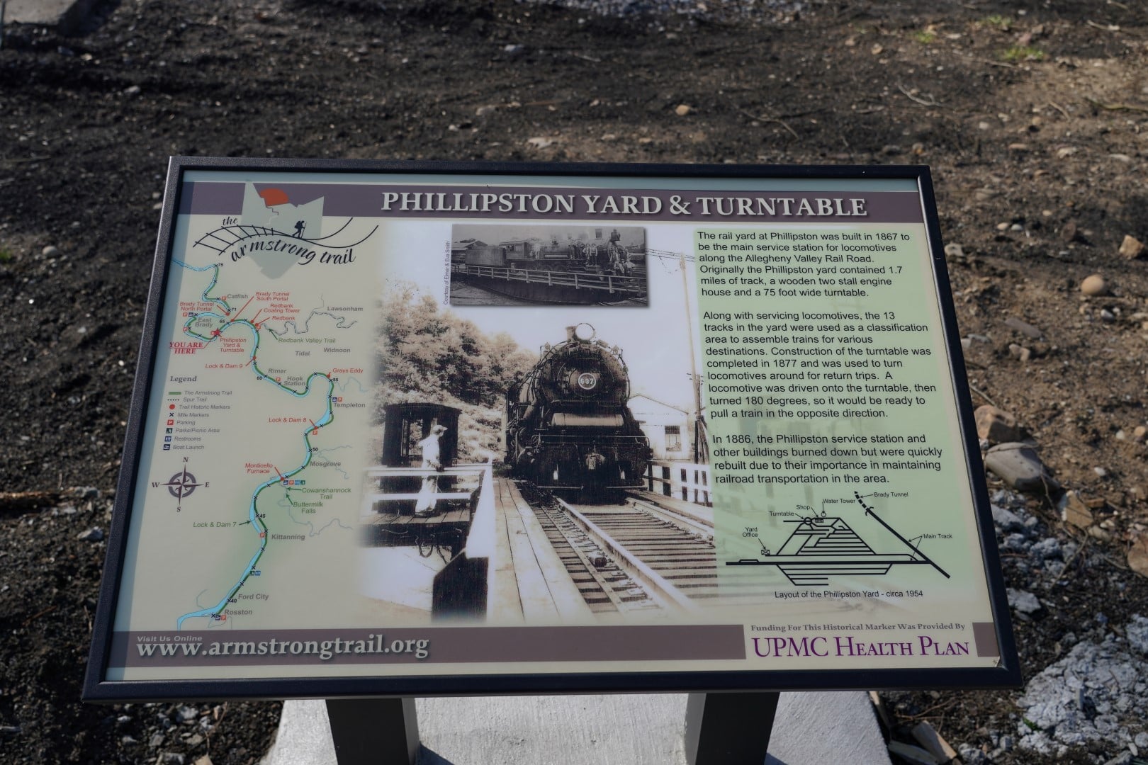 Phillipston Yard & Turntable sign by Tom Dorsey | Visit PA Great Outdoors
