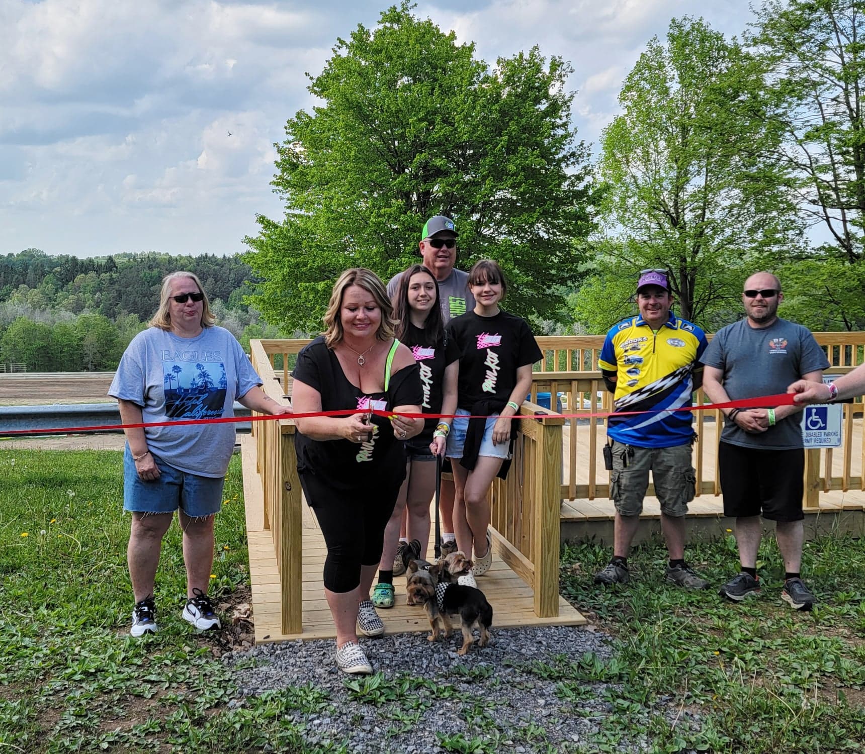 Wheelchair platform Ribbon Cutting Penny Kay | Visit PA Great Outdoors