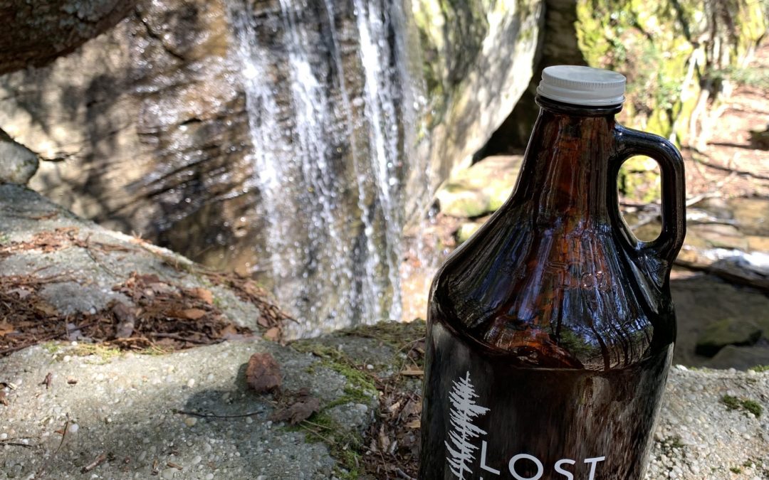 beer and waterfall Lost in the Wilds Brewing | Visit PA Great Outdoors