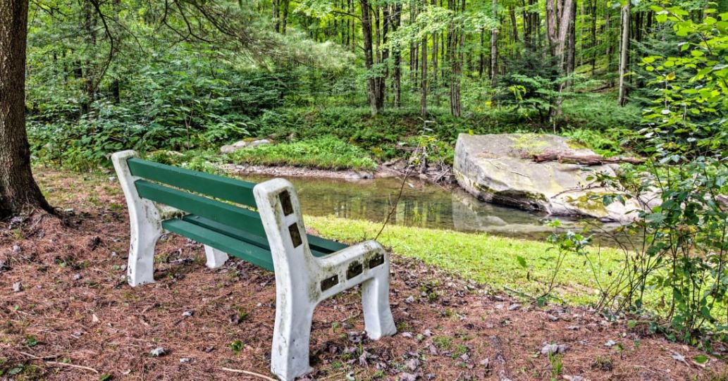 cameron lodge stream bench | Visit PA Great Outdoors