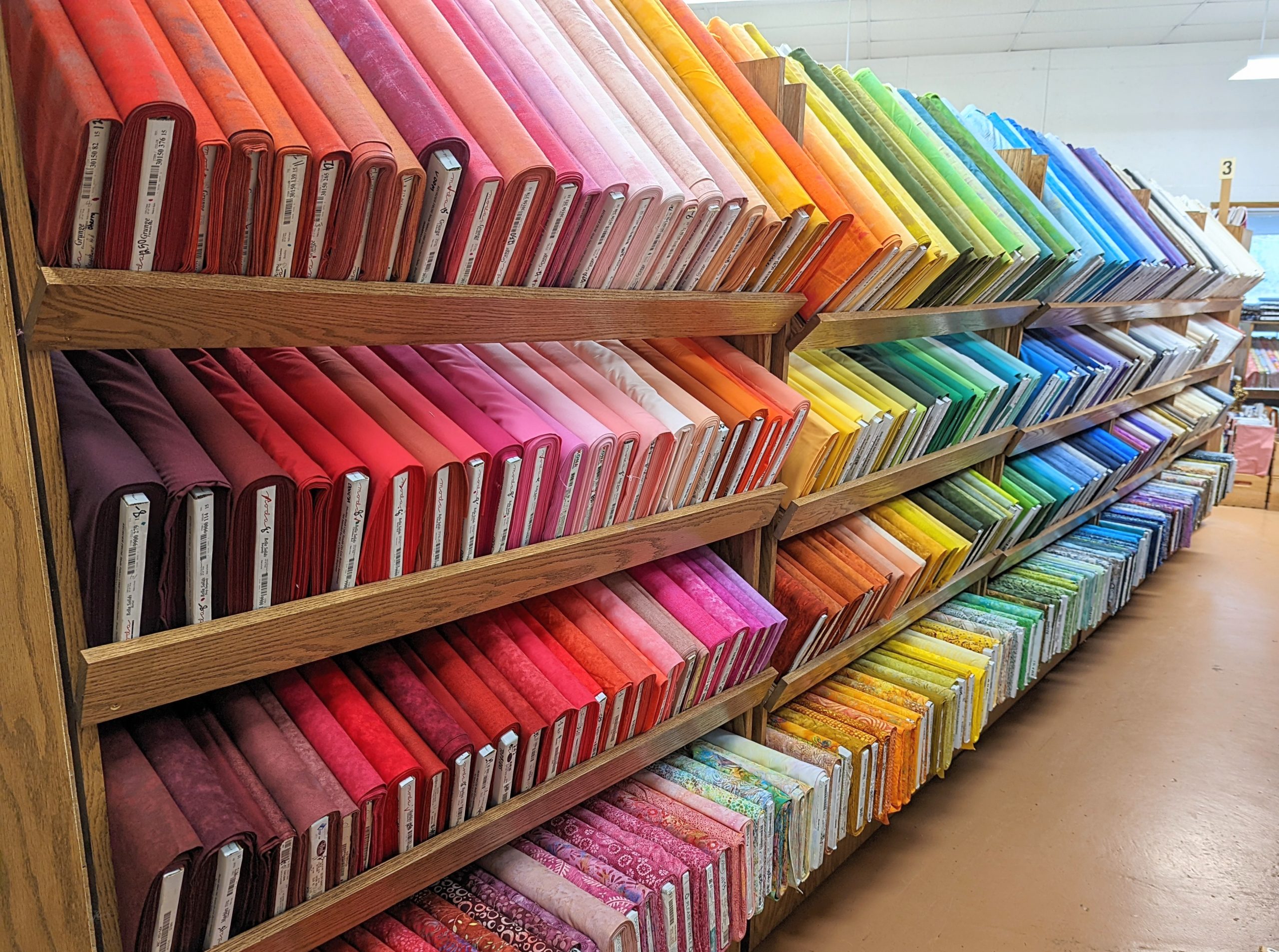 colorful bolts fabric Heirloom quilting | Visit PA Great Outdoors