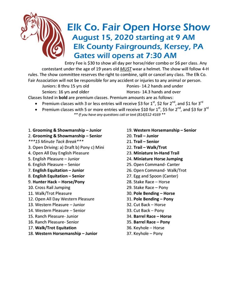 elk co fair open horse show | Visit PA Great Outdoors