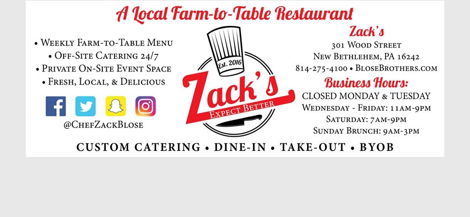 zacks dinner at the winery | Visit PA Great Outdoors